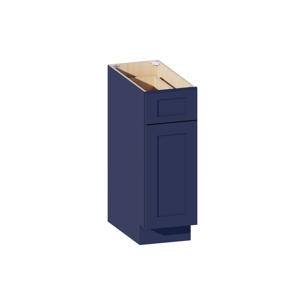 Navy Blue Shaker Standard Base Cabinet 12"W 1 Door 1 Drawer 1 ...