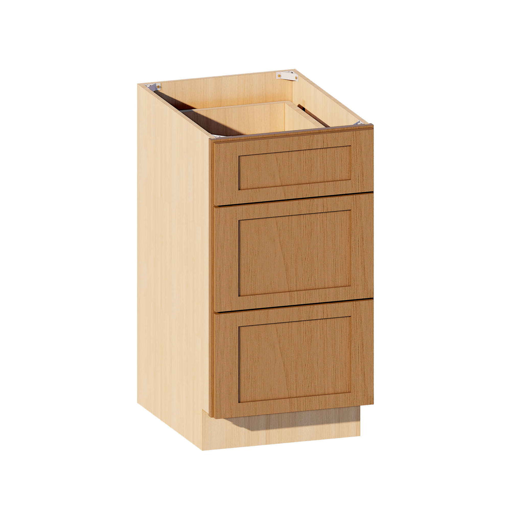 RTA 3 Drawers Drawer Base Cabinet 3DB18 Kitchen Treasure Chest Shaker ...