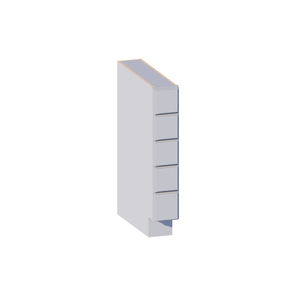 RTA 5 Drawers Spice Pull-Out Drawer Base Cabinet BSDC6 Kitchen Dove ...