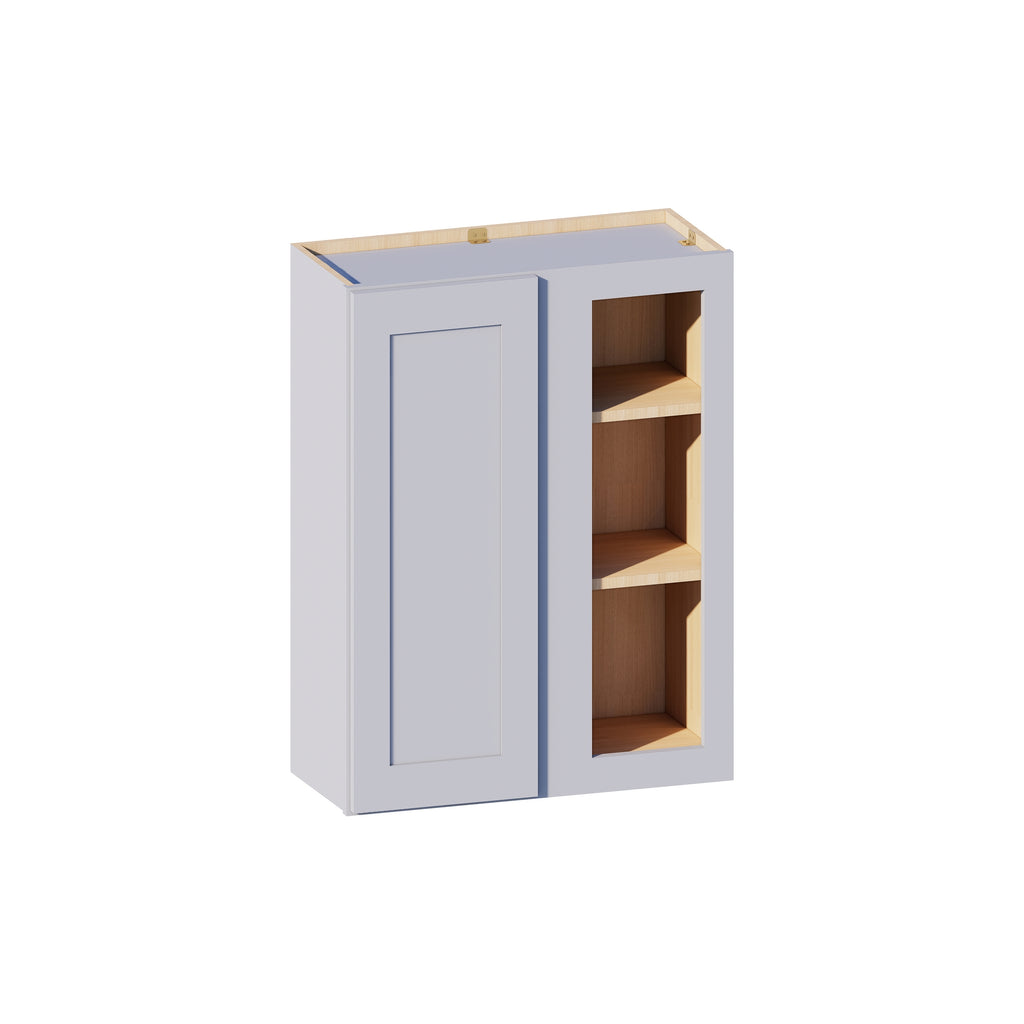 27"W × 36"H Blind Corner Wall Cabinet 1 Door 2 Adjustable Shelves RTA ...