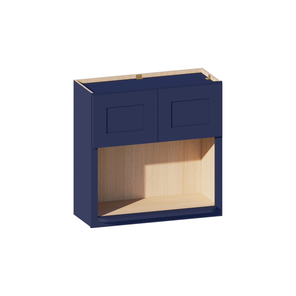 RTA 2 Doors Microwave Wall Cabinet MO3030 Kitchen Navy Blue Shaker 30"W ...