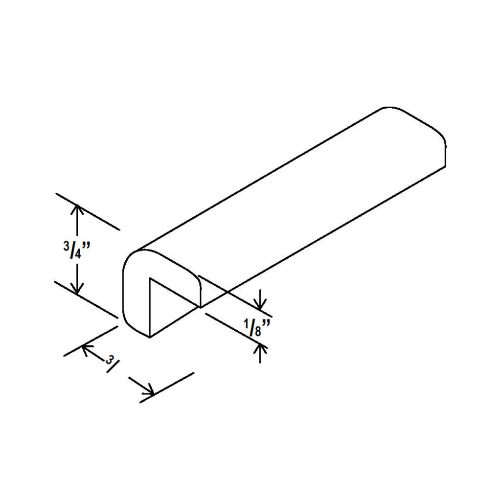 OCM8 RTA Treasure Chest 3/4"W × 96"L Outside Corner Molding – homecabinets