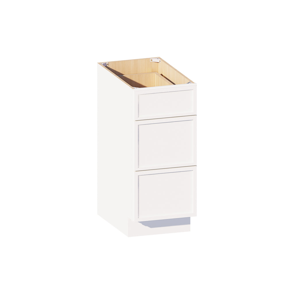 15"W Drawer Base Cabinet 3 Drawers RTA Kitchen Shaker 3DB15 Slim Dove ...