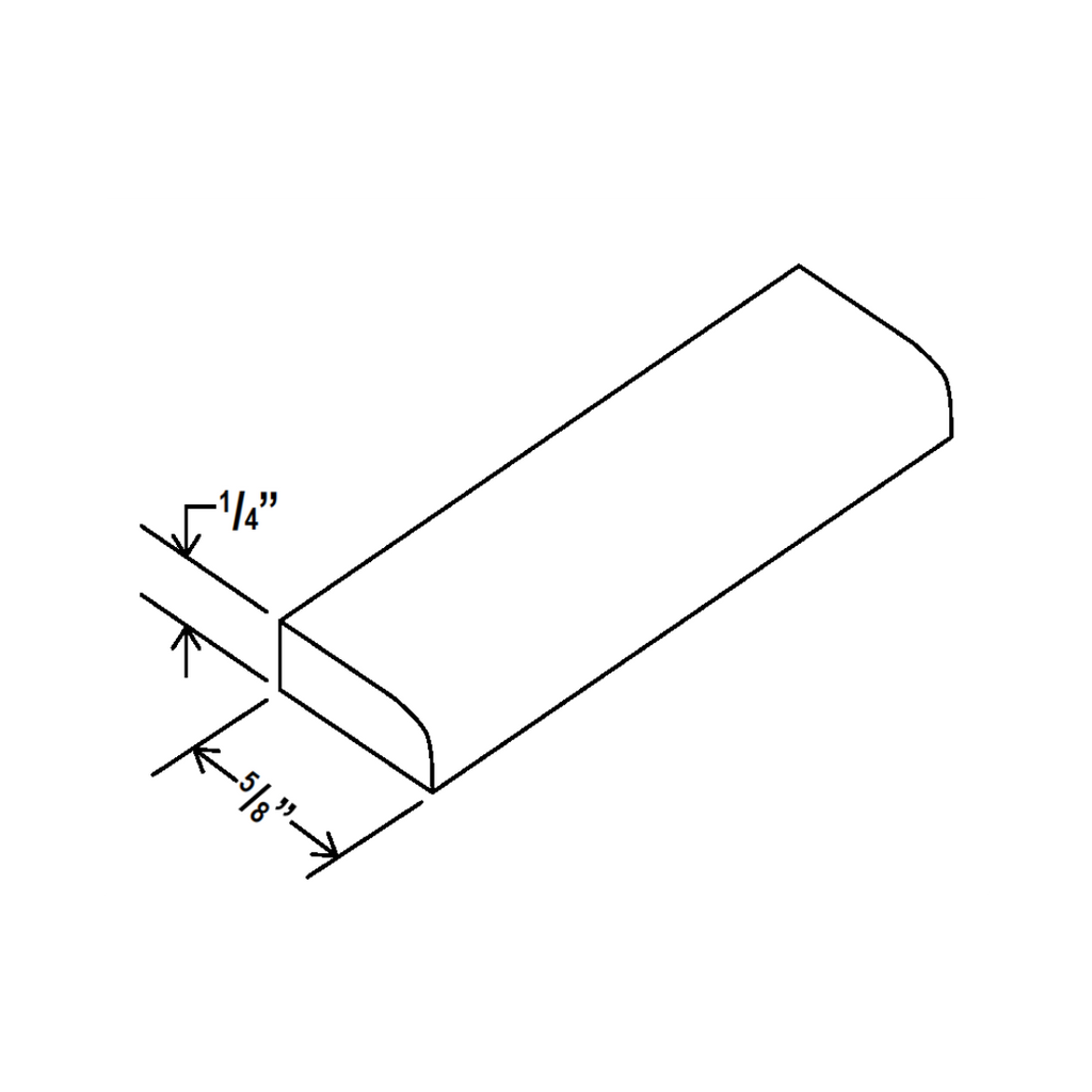 DDW-SM8(SCR): Double Dove White 96"W x 5/8"H x 1/4"T Scribe Molding ...