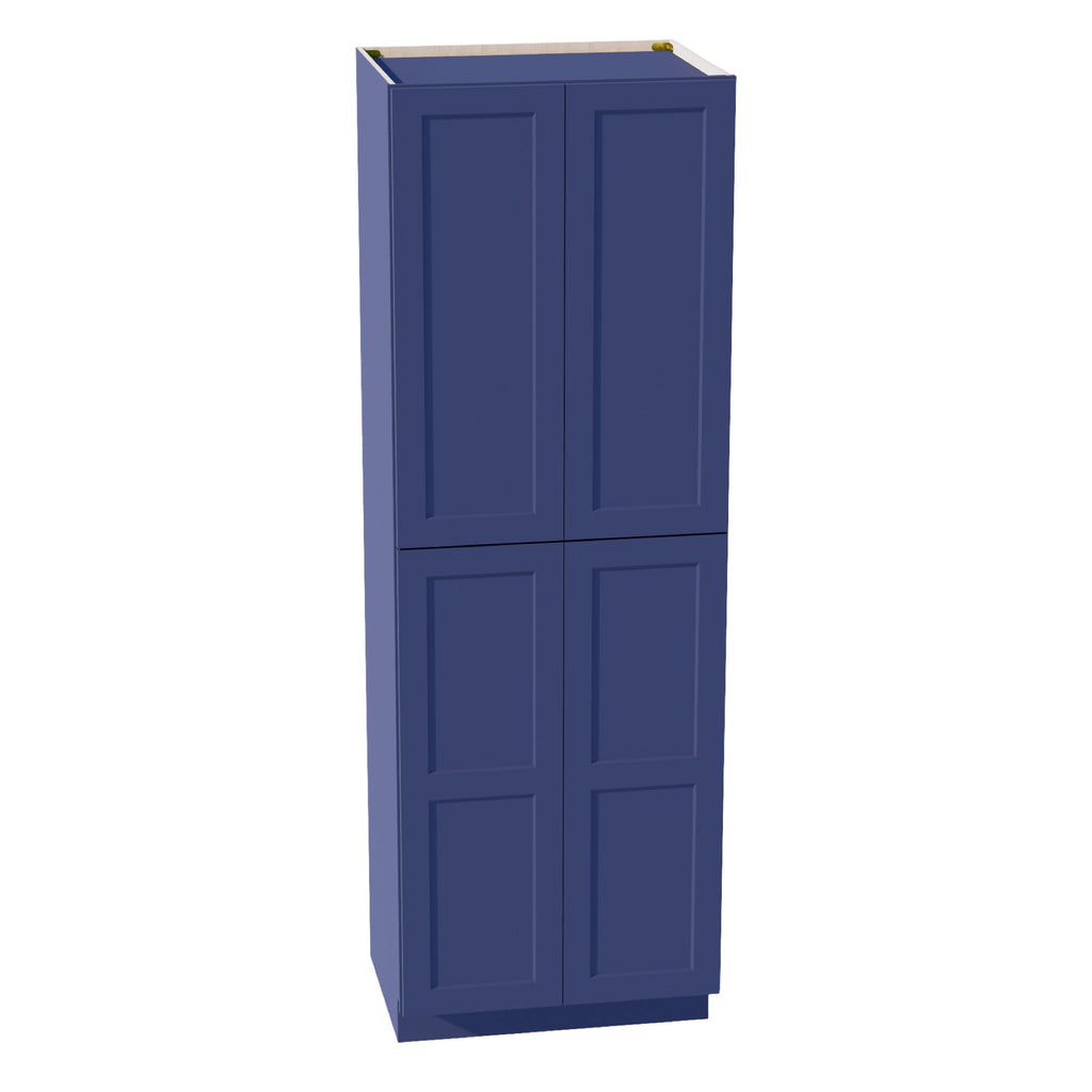 TP3090 RTA Indigo Blue Shaker 4 Doors 5 Shelves 30"W Kitchen Tall ...