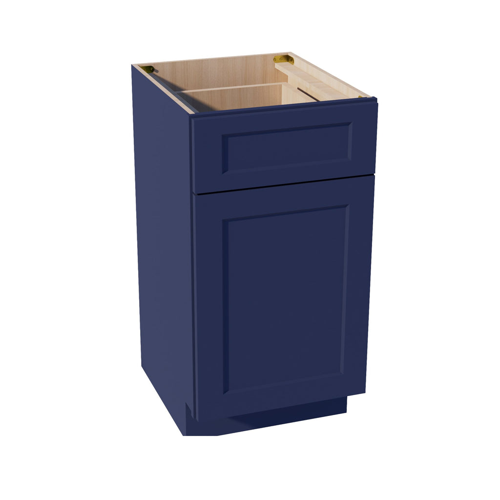 Indigo Blue Shaker Vanity Sink Base Cabinet 18"W 1 Door 1 Drawer ...