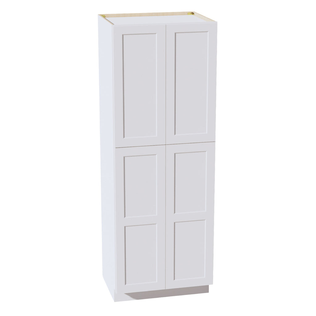 HF-TP3084: Frost White Shaker 30"W x 84"H x 24"D 4 Doors & 5 Shelves T ...