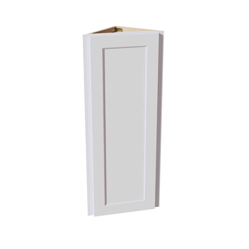 Frost White Shaker Angled-End Wall Cabinet 12"W x 42"H 1 Door 3 Shelves ...