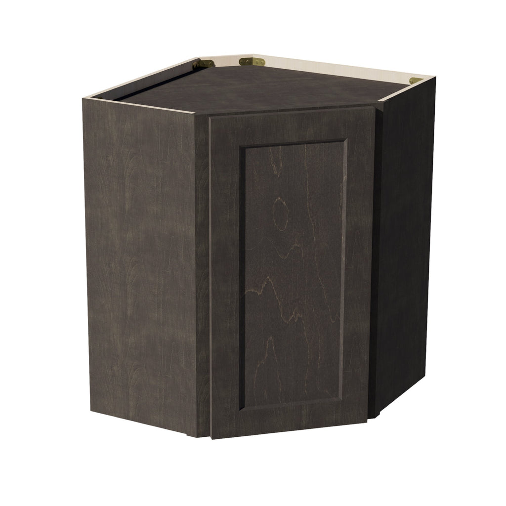 RTA 1 Door 2 Shelves Diagonal Corner Wall Cabinet WDC2430 Kitchen Dark ...