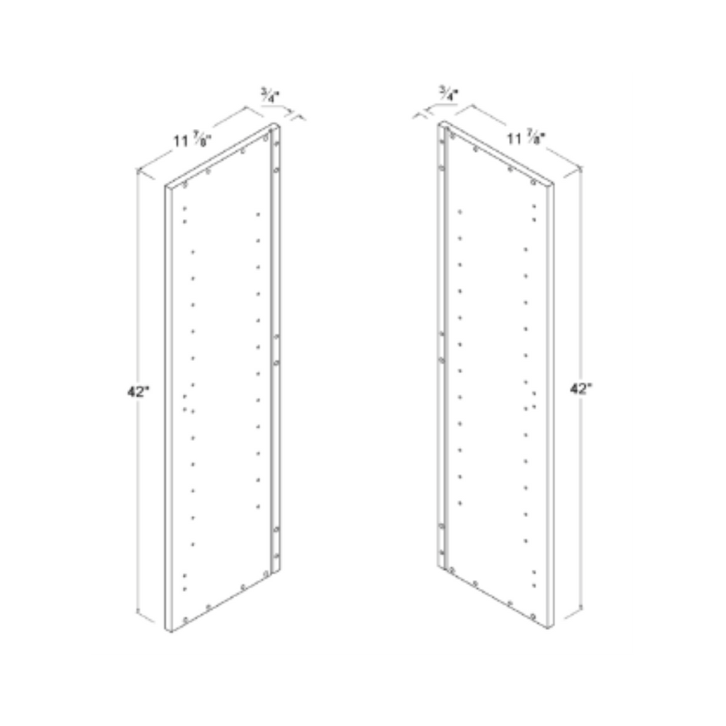 High Gloss Gray Wall Skin Panel 11-7/8"W × 42"L WSP42R (RTA) – homecabinets