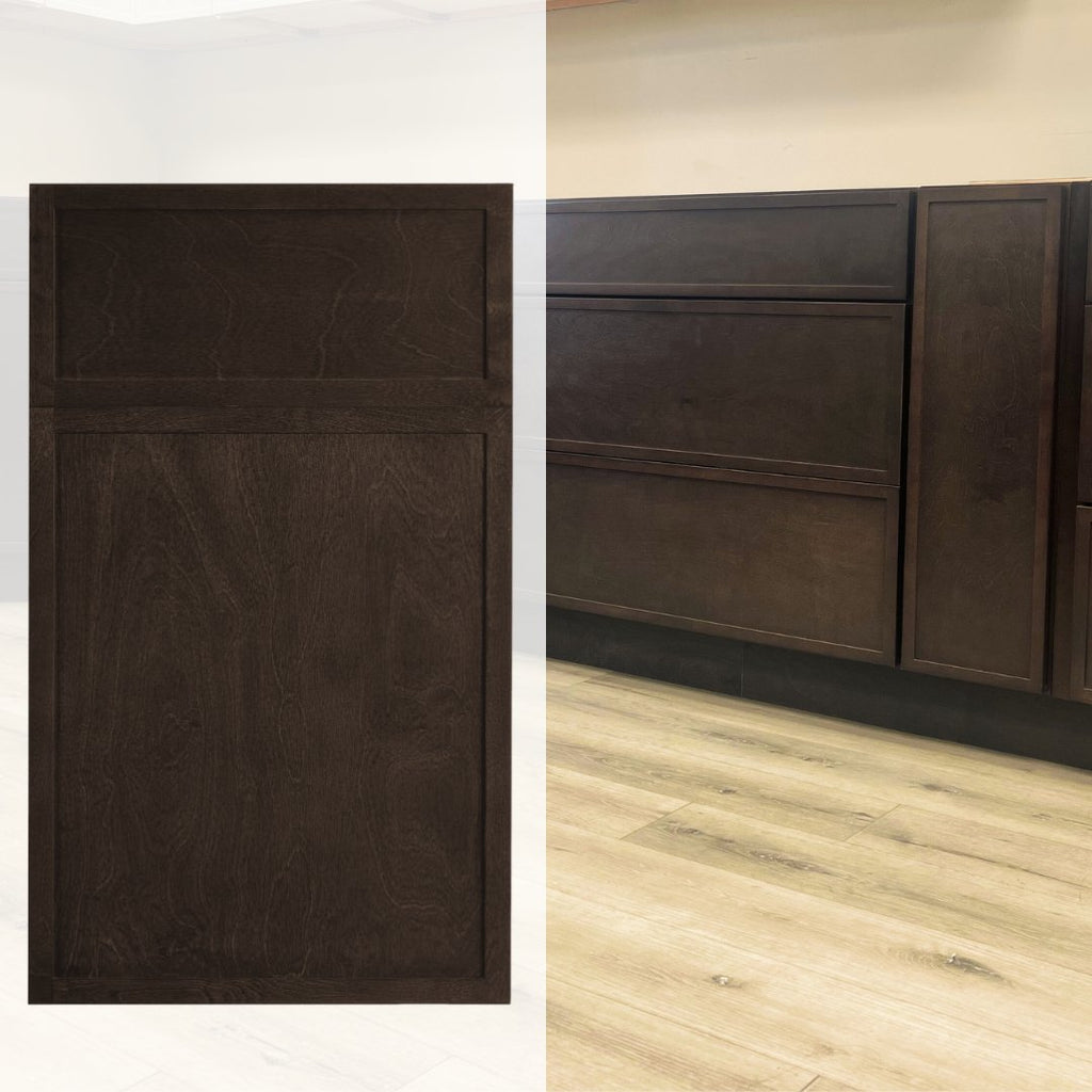 Mocha Brown Slim RTA Kitchen Cabinets Shaker 10 Ft Basic at Wholesale ...