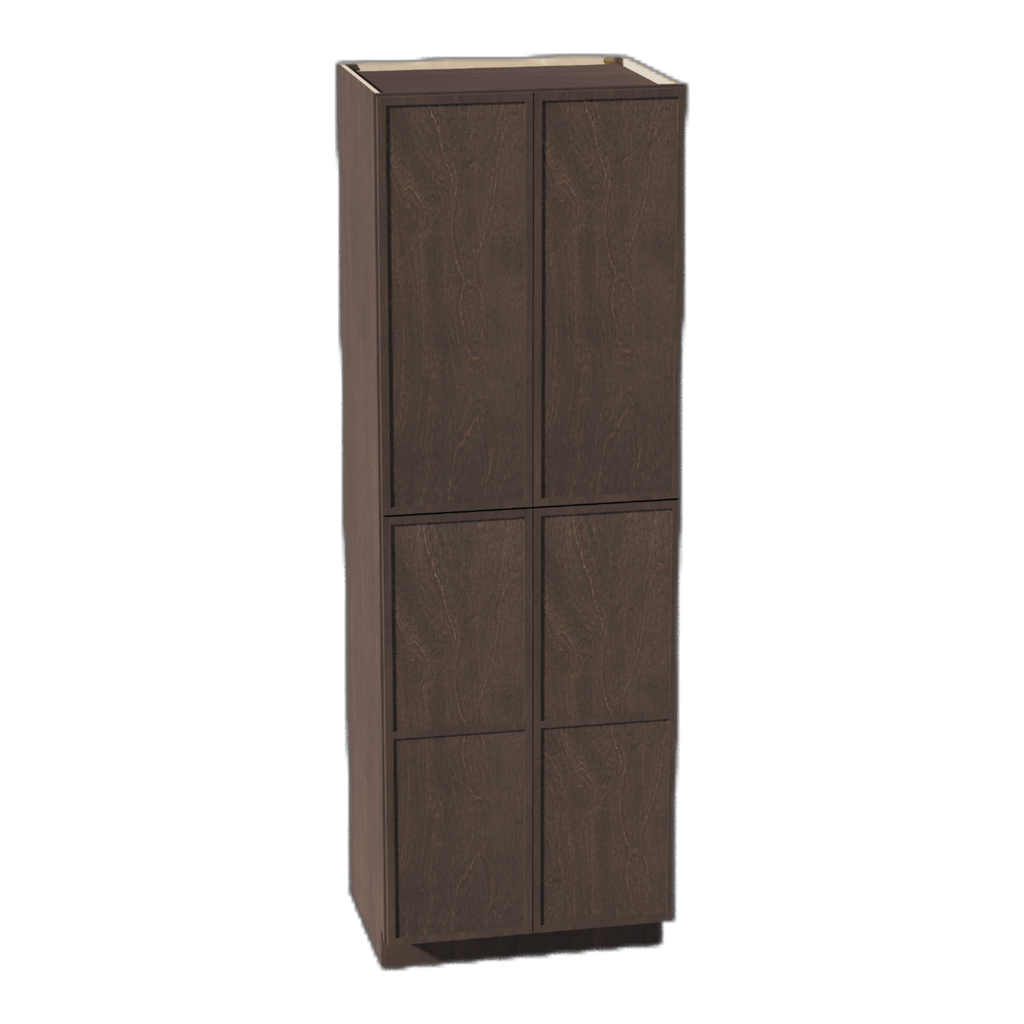 TP3090 RTA Slim Mocha Brown Shaker 4 Doors 5 Shelves 30"W Kitchen Tall ...